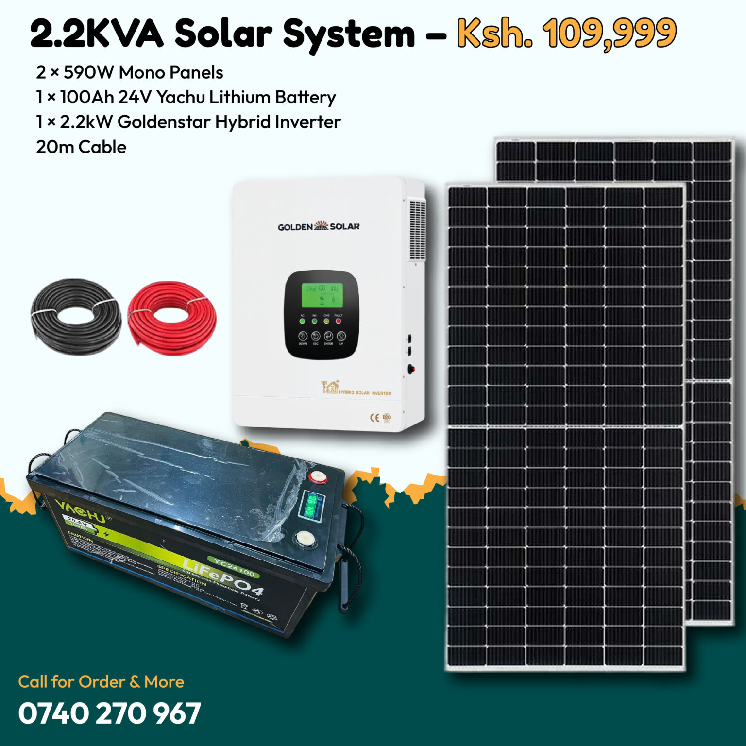 solar kits with yach lithium batteries – Eden Enterprises