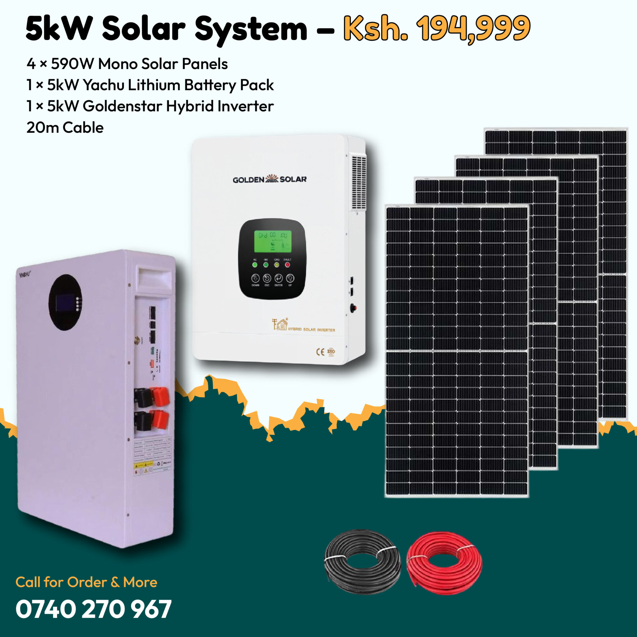 solar kits with yach lithium batteries – Eden Enterprises