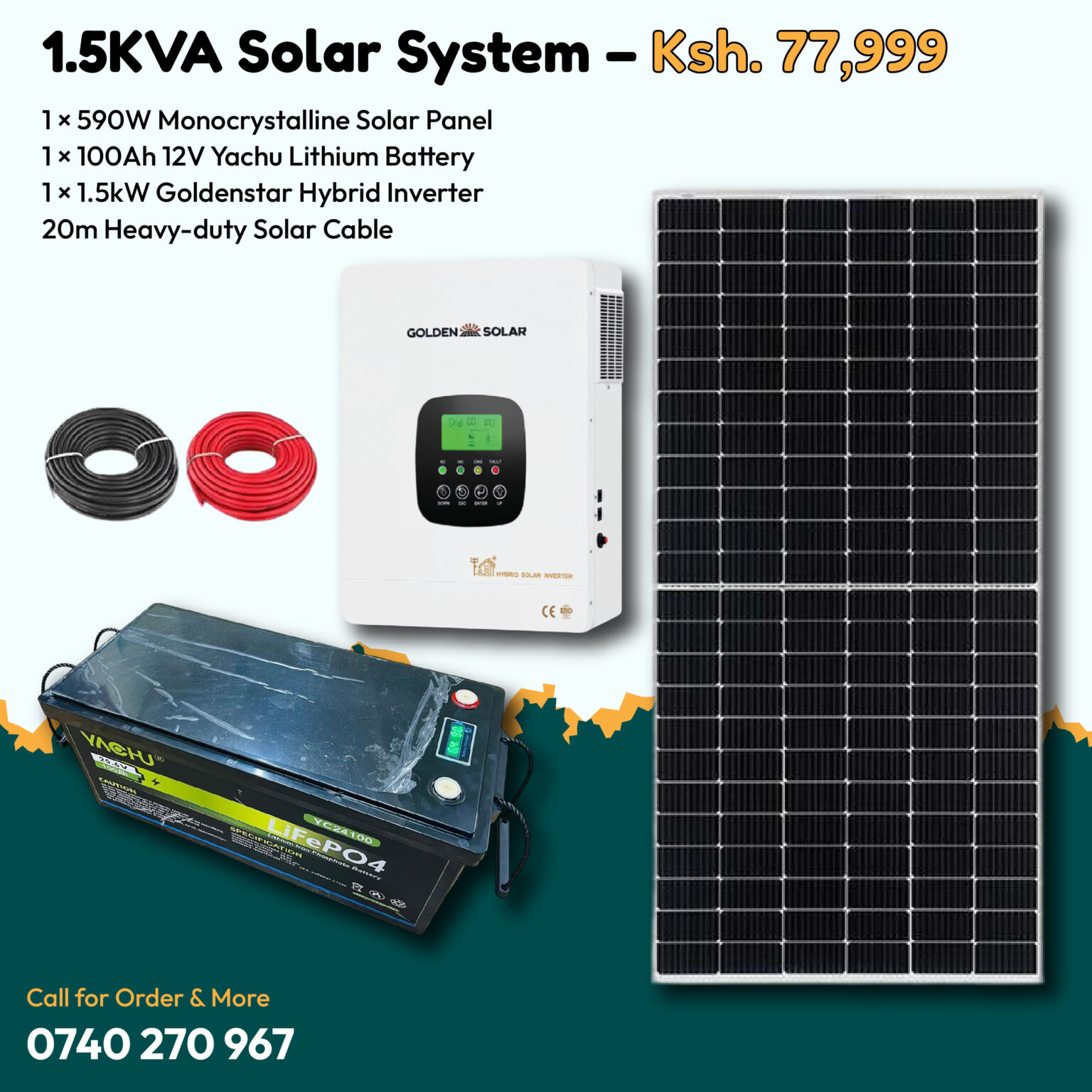 solar kits with yach lithium batteries – Eden Enterprises
